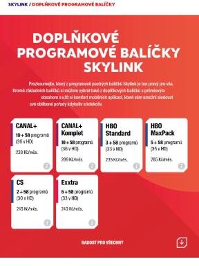 Doplňkové balíčky | CZ 01/2025 | Skylink TV