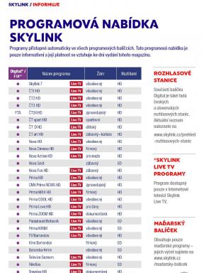 Programy – Digital | CZ 16/2022 | Skylink TV